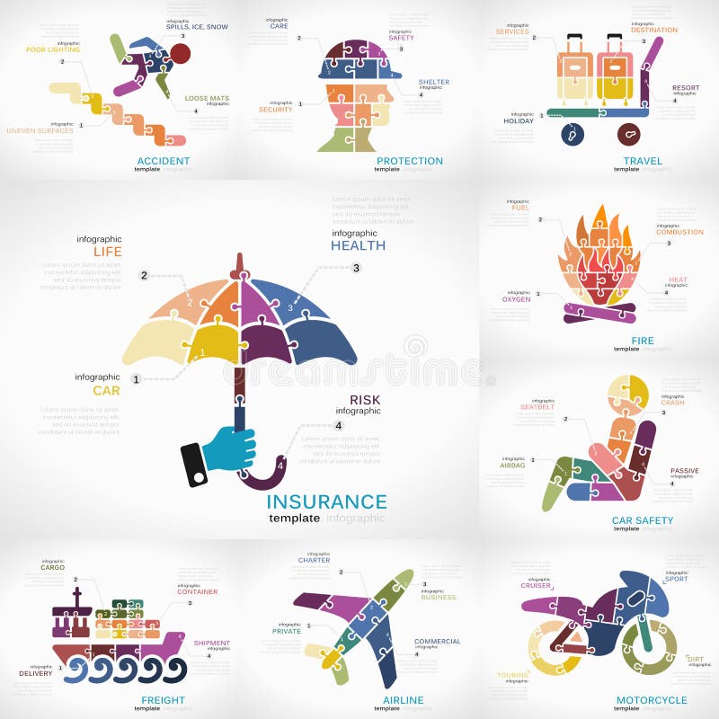 Assurance Infographic illustration de vecteur. Illustration du accident ...