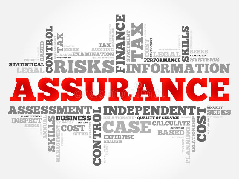 ASSURANCE Word Cloud Collage Stock Illustration - Illustration of audit ...