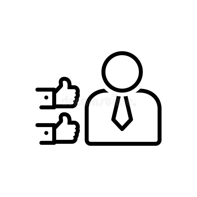 Black Line Icon for Assure, Reassure and Convince Stock Vector ...