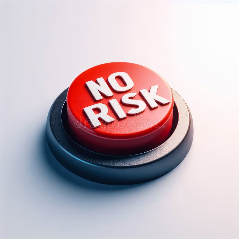 Assured Safety 3D Illustration of a No Risk Danger-Free Button Stock ...