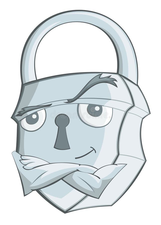 Lock Smiling stock vector. Illustration of security, padlock - 10203611