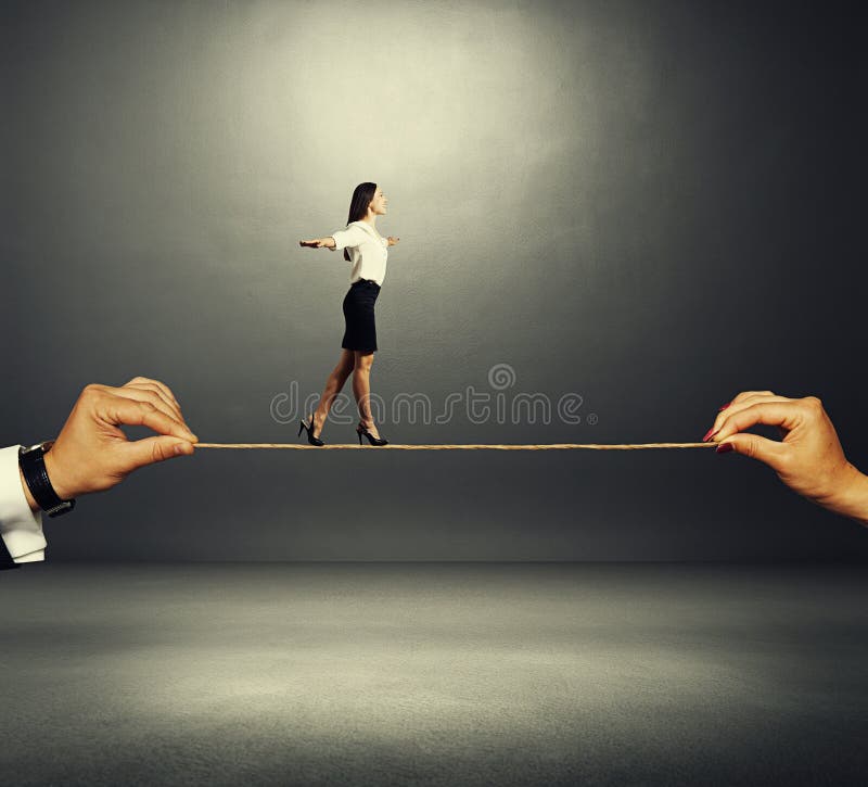 593 Woman Walking Balance Rope Stock Photos - Free & Royalty-Free Stock ...