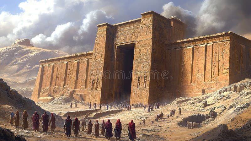 Assyrian Civilisation City Gate Illustration Stock Illustration ...