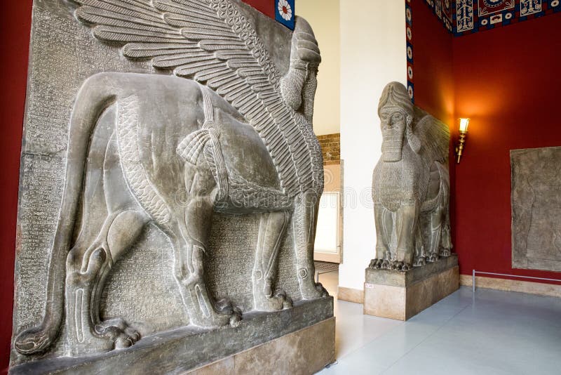 Assyrian Lamassu in Pergamon Museum Berlin, Germany Editorial Photo ...