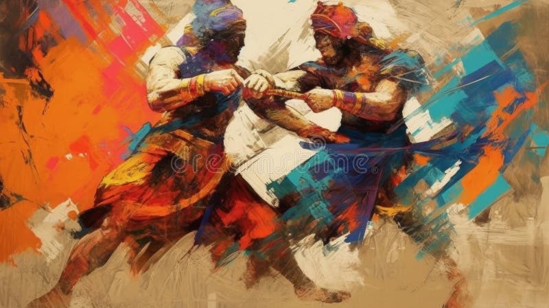 Assyrian Quarrel Scene with Dynamic Tilted Angle and Complementary ...