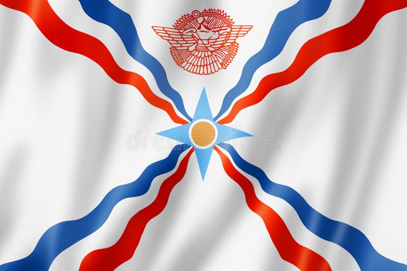 Assyrians ethnic flag stock illustration. Illustration of iran - 177434222