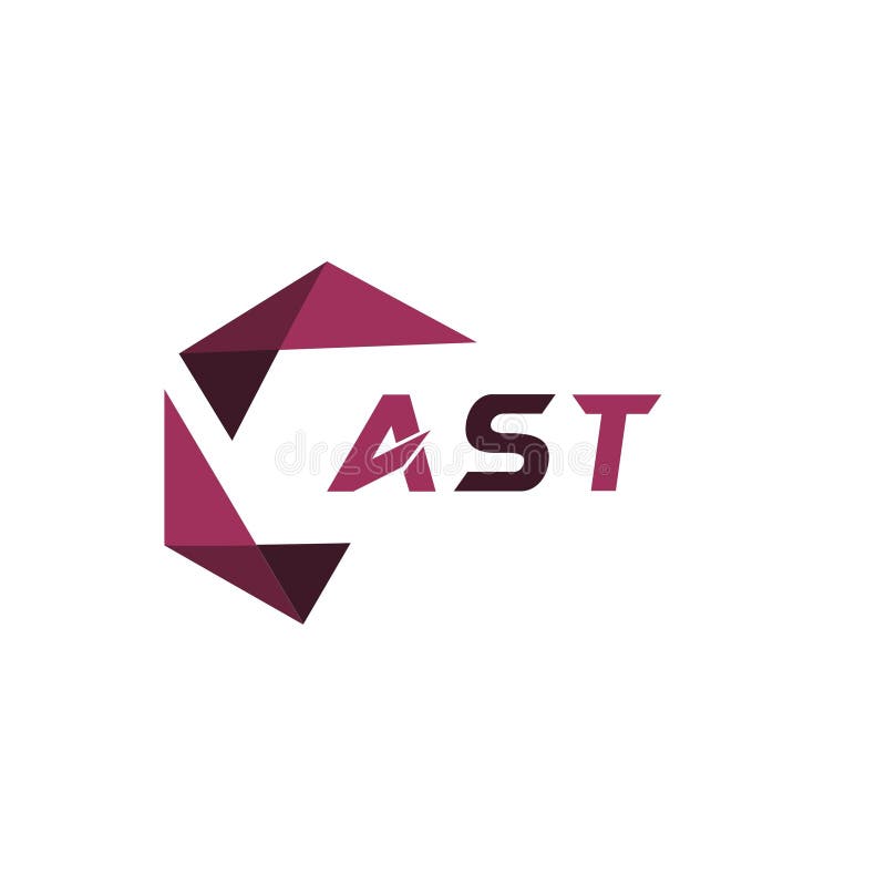 AST Creative Minimalist Letter Logo. AST Unique Vector Initials ...