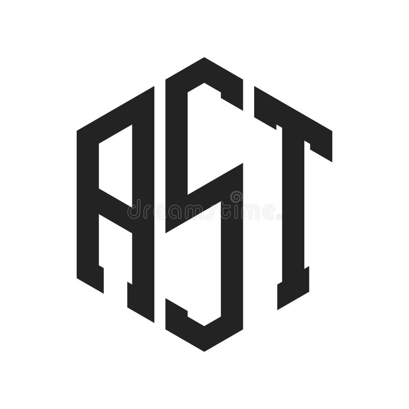 AST Logo Design. Initial Letter AST Monogram Logo Using Hexagon Shape ...