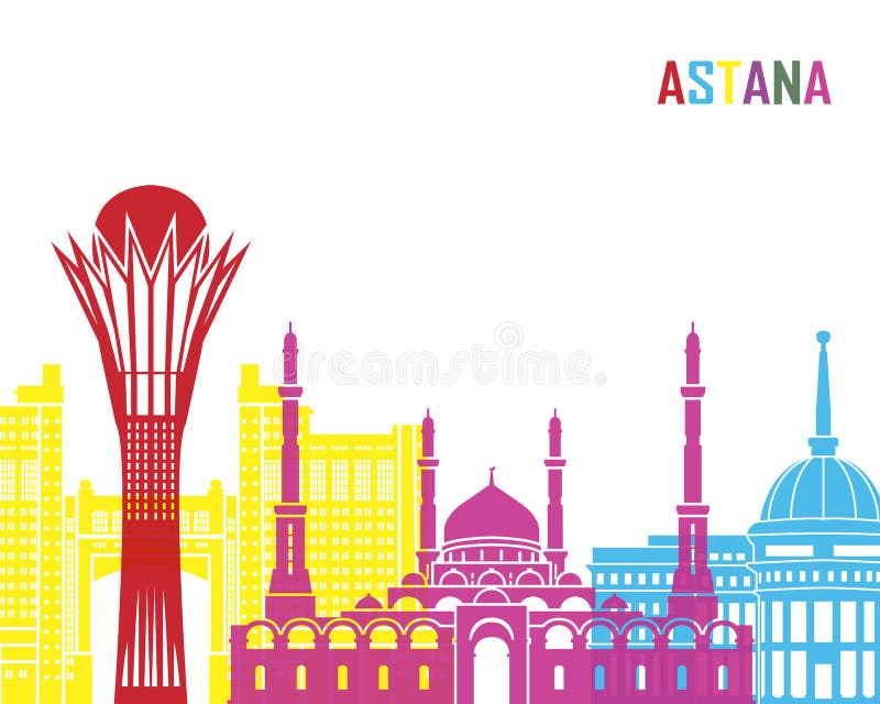 Astana Skyline Kazakhstan City Buildings a Vector Stock Vector ...