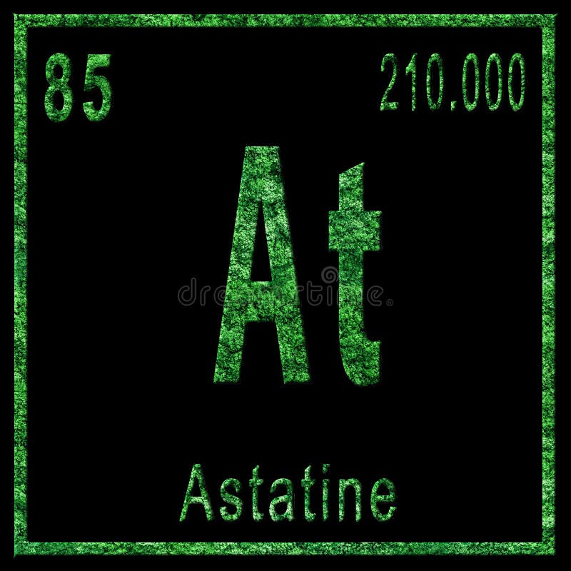 Astatine Chemical Element, Green Edition Stock Illustration ...