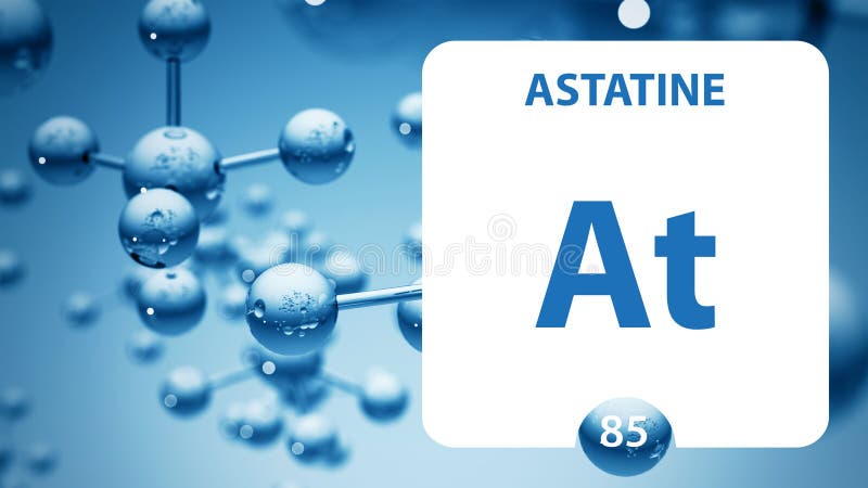 Astatine at Chemical Element. 3D Rendering Stock Illustration ...