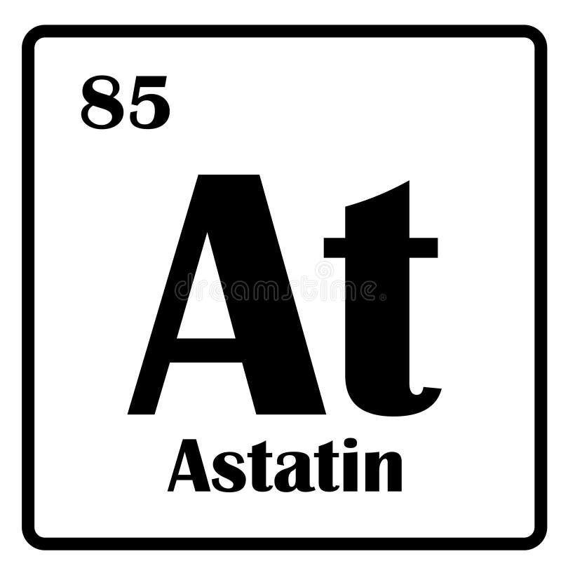 Astatine element icon stock vector. Illustration of chemical - 287939905
