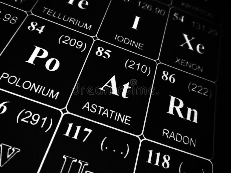 Astatine on the Periodic Table of the Elements Stock Image - Image of ...