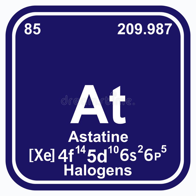Astatine Periodic Table of the Elements Vector Illustration Eps 10 ...