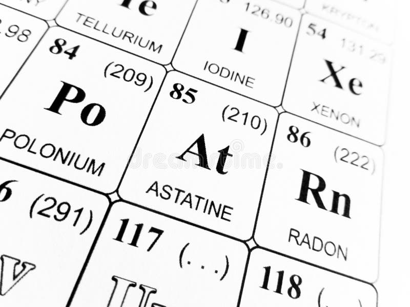 Astatino En La Tabla Periódica De Los Elementos Foto de archivo ...