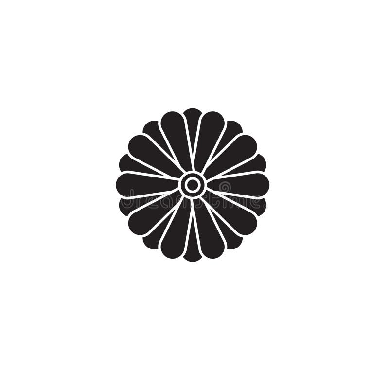 Aster Flower Black Vector Concept Icon. Aster Flower Flat Illustration ...