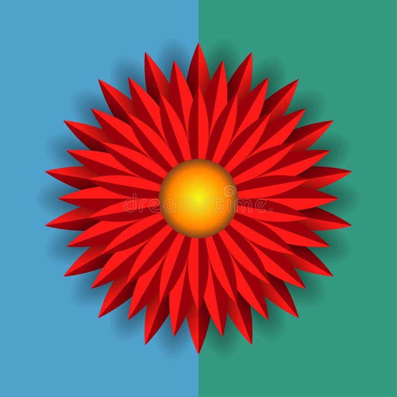 Aster flower stock vector. Illustration of graphic, leaf - 88267378