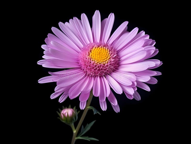 Aster Flower in Studio Background, Single Aster Flower, Beautiful ...