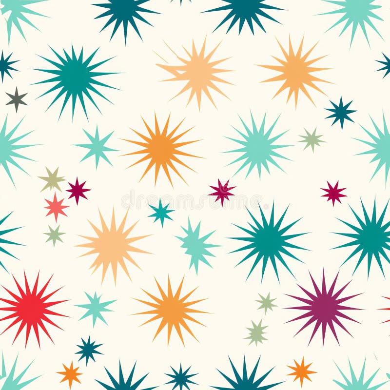 Retro Style Asteria Icons with Multiple Colors on White Background ...