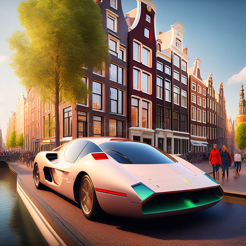 Asterdam of the Future - 3000 Year, City View, Ai Stock Illustration ...