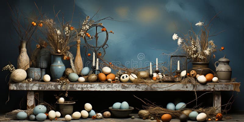 Astering Easter Tableau Displaying Flowers, Scrumptious Cakes, and a ...