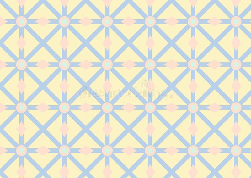 Asterisk, Circle and Triangle Pattern on Pastel Color Stock Vector ...