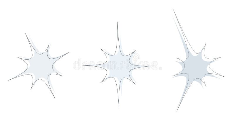 Asterisk in Flat Design. Star Vector Set Stock Vector - Illustration of ...