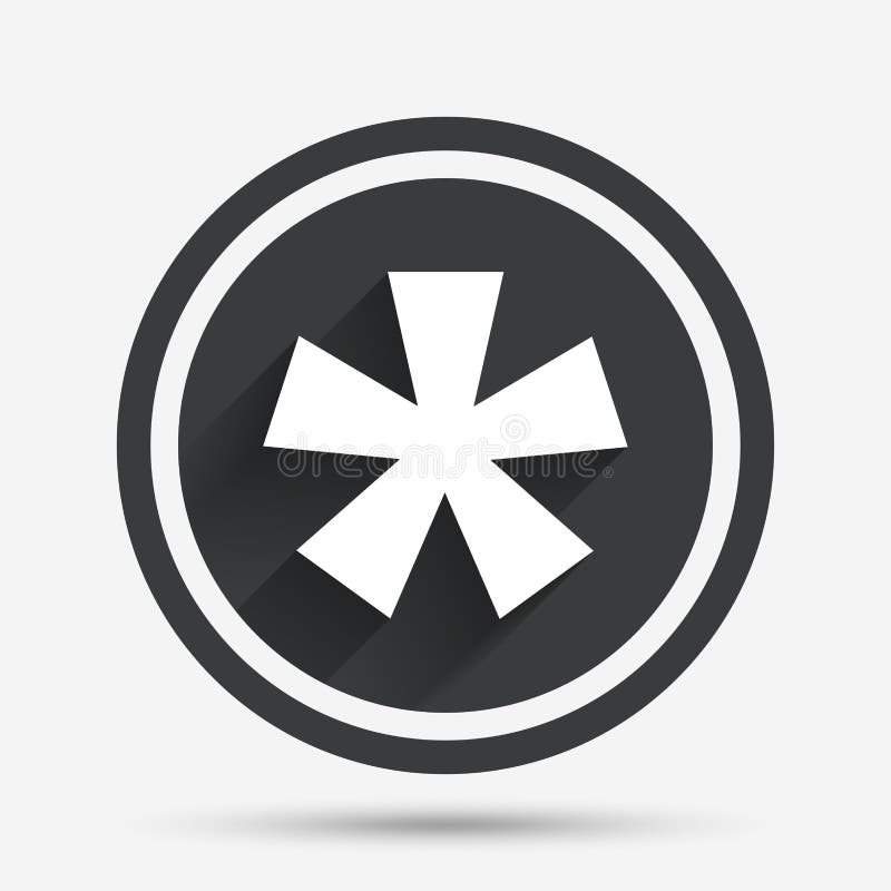 Asterisk Footnote Sign Icon. Star Symbol. Stock Vector - Illustration ...