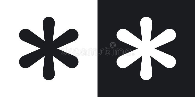 Asterisk Icon Set. Password or Passcode Asterisk Sign in Black Filled ...