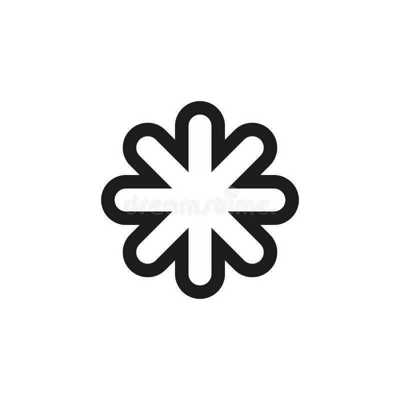 Asterisk Sign Icon for Website and Mobile UI Design Stock Vector ...