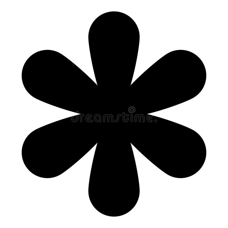 Asterisk Sign Symbol Icon Black Color Vector Illustration Image Flat ...