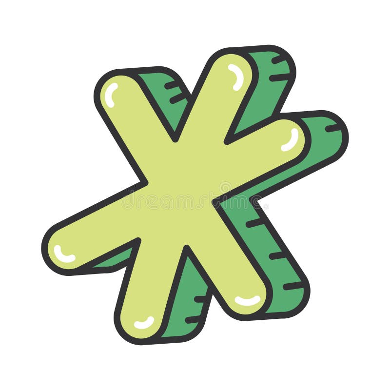 Asterisk Sketch Icon Hand Draw Vector Stock Vector - Illustration of ...