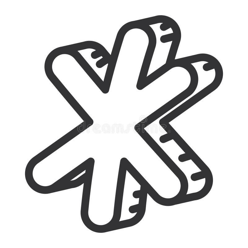 Asterisk Sketch Icon Hand Draw Vector Stock Vector - Illustration of ...