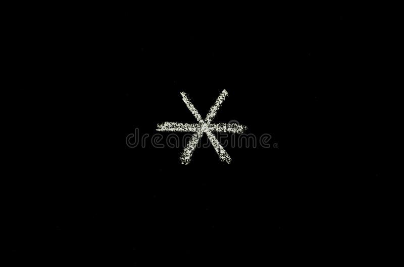 Asterisk Symbol Drawn on Blackboard. Stock Photo - Image of element ...
