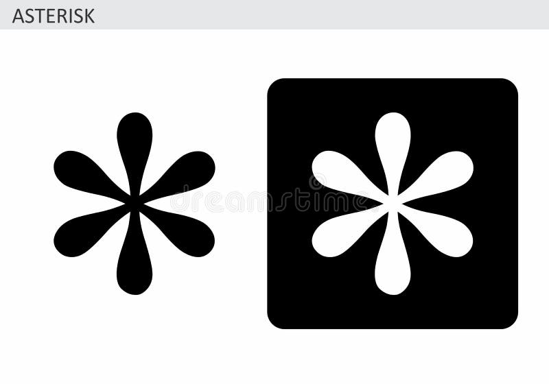 Asterisk Symbol Illustrations Stock Illustration - Illustration of text ...