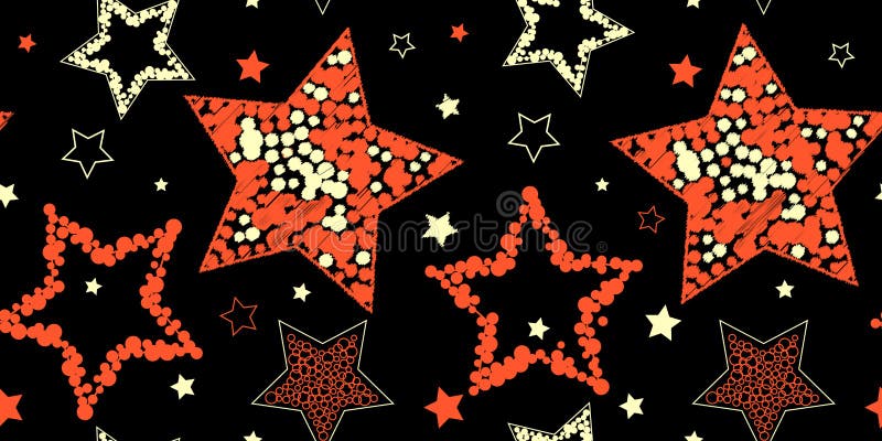 Asterisks Seamless Pattern. Design for Fabric, Wrapping Paper ...