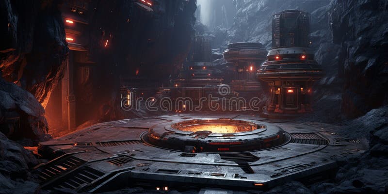 Asteroid Base a Secret Space Base Built into a Giant A_002 Stock ...