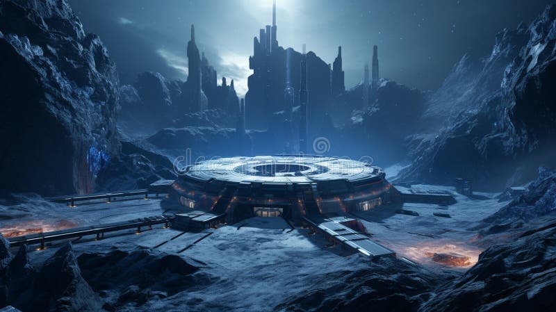 Asteroid Base a Secret Space Base Built into a Giant A_005 Stock ...