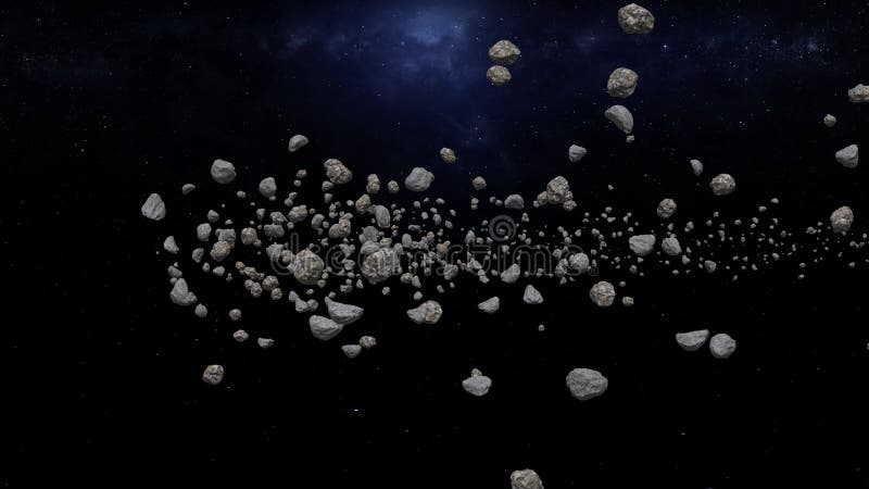Asteroid Belt Solar System stock video. Video of meteor - 358174091