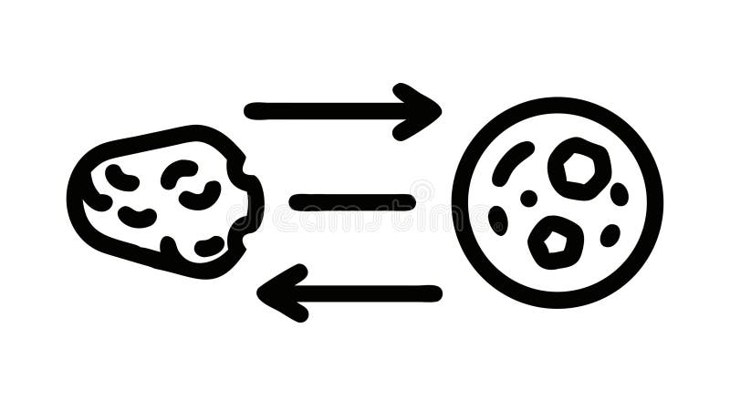 Asteroid Breaking Apart, Symbolizing Impact and Fragmentation, Vector ...