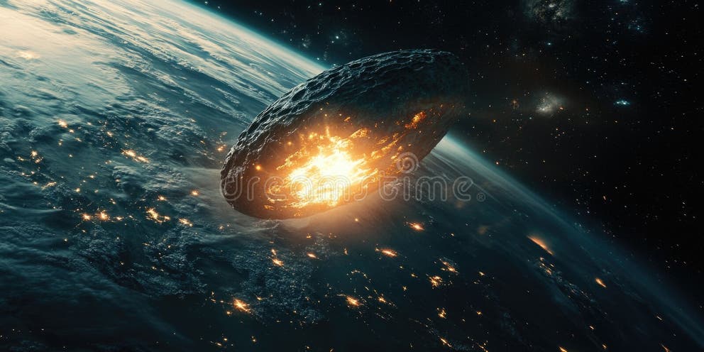 Exploding Asteroid in Space Stock Photo - Image of galaxy, cosmic ...
