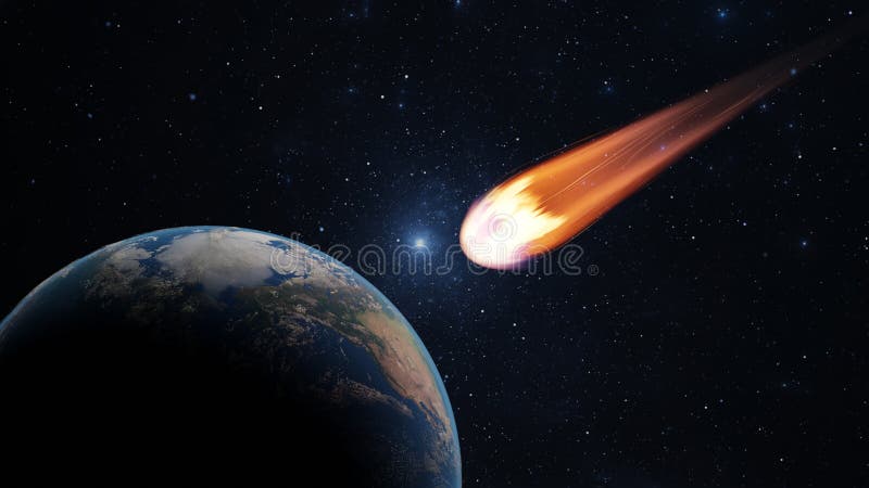 Asteroid, Fall of Comet To Earth, Armageddon Disaster, Danger Meteorite ...