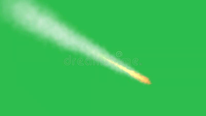 Asteroid Falling Motion Graphics on Green Screen Background. Stock ...