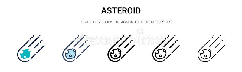 Asteroid Icon in Filled, Thin Line, Outline and Stroke Style. Vector ...