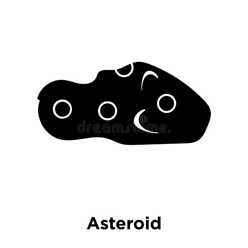 Asteroid Icon Vector Sign And Symbol Isolated On White Background ...