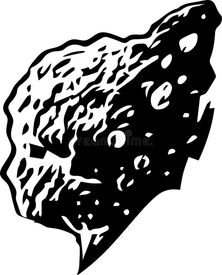 Asteroid Logo Monochrome Design Style Stock Vector - Illustration of ...