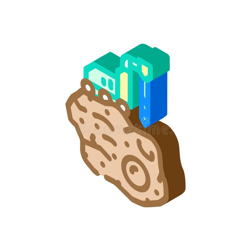 Asteroid Mining Space Exploration Isometric Icon Vector Illustration ...