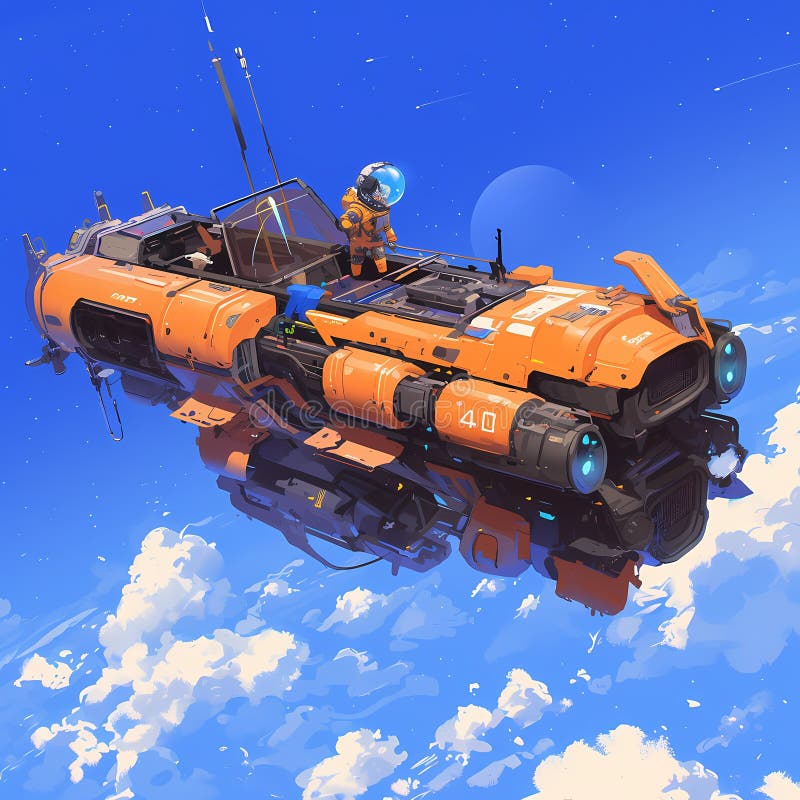 Asteroid Mining Spacecraft stock illustration. Illustration of ...