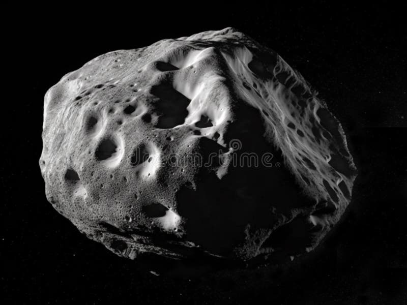 The asteroid 16 Psyche stock illustration. Illustration of surface ...