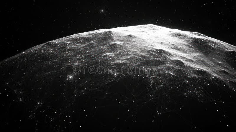 Asteroid Surface, Cosmic Landscape, Night Sky, Distant Celestial Body ...